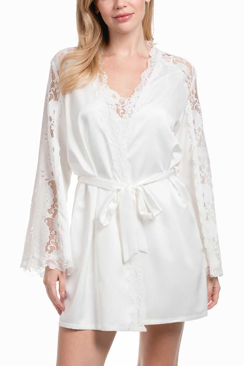 In Bloom - In Bloom Lace Trim Stretch Matte Satin Short Set | Diamony ...